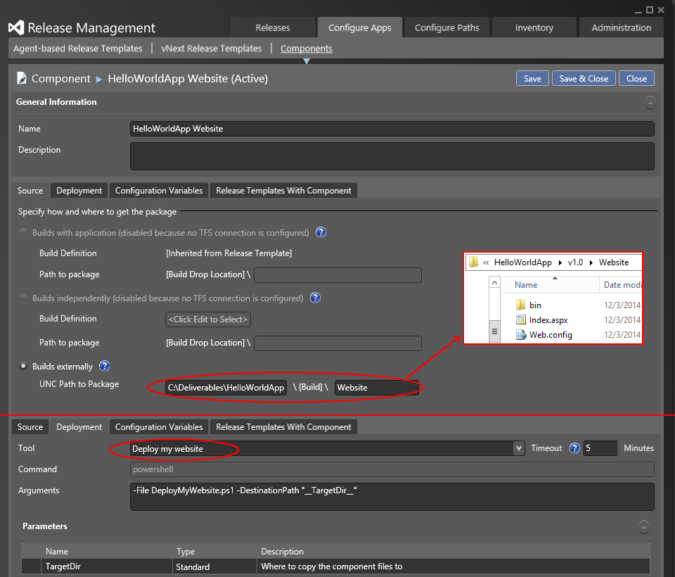 Deploying an application using MS Release Management - Info Support